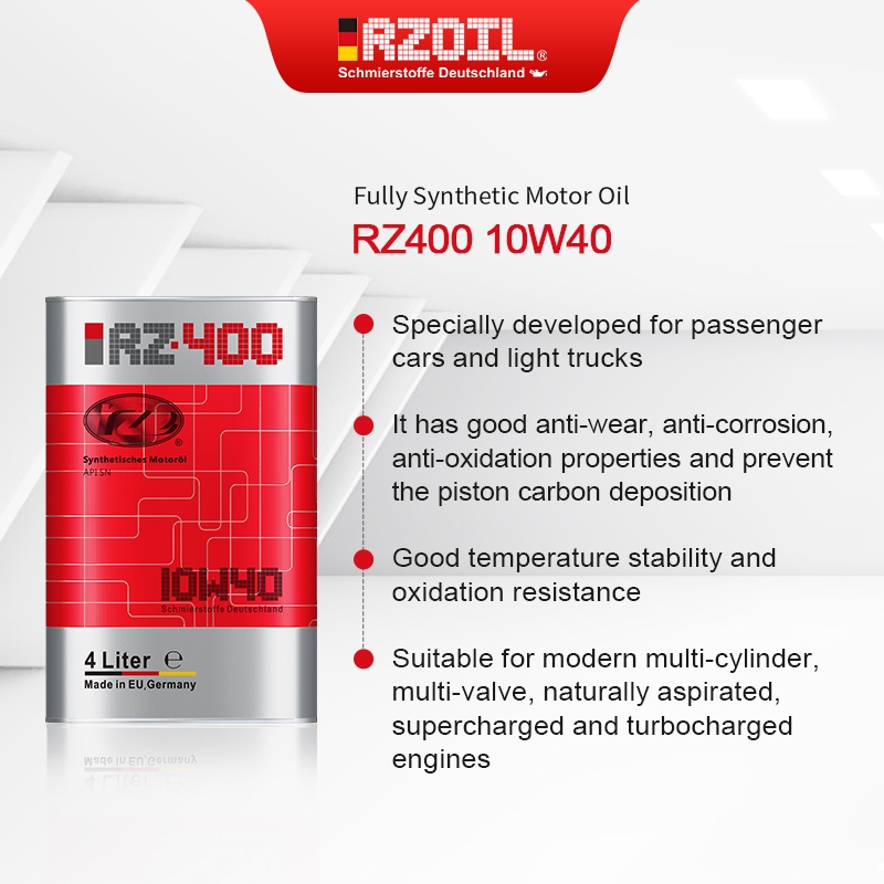 RZ400 10W40 Synthetic Motor Oil (4L) – RZOIL